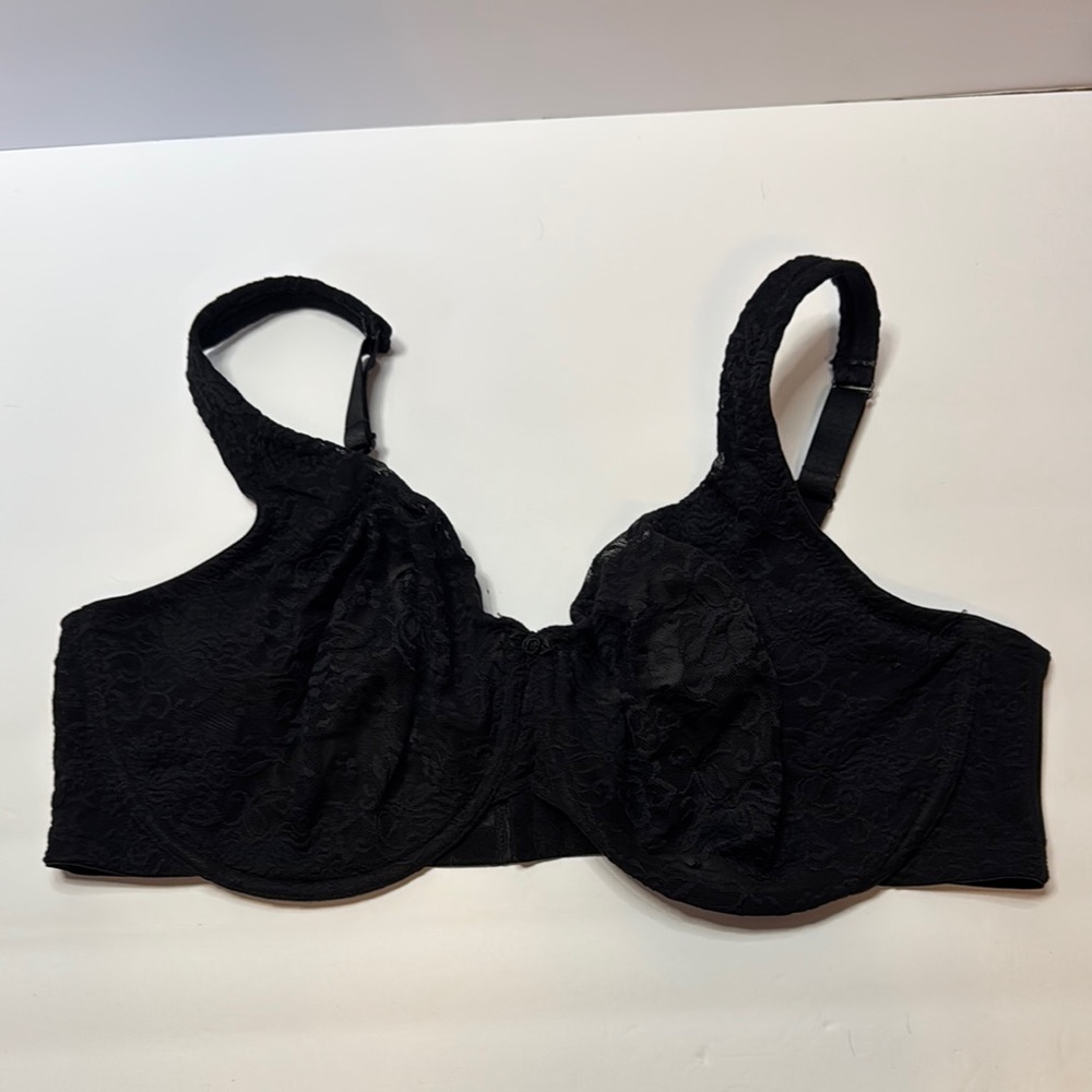 Cacique Black Lace Bra 44f 44ddd - Gem